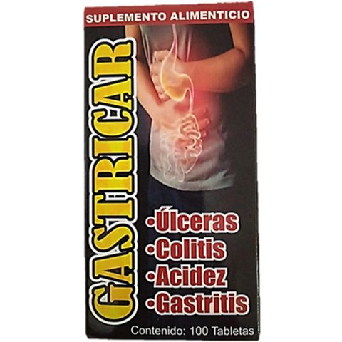 Gastricar Gastritis Ulceras Colitis Acidez 100 Tabletas Natural ...